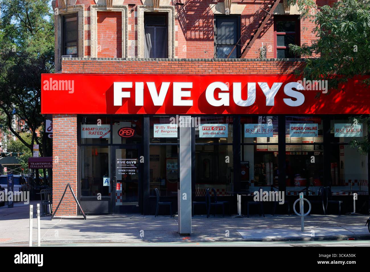 Five Guys, 188 2nd Ave, New York, NYC storefront of a fast food ...