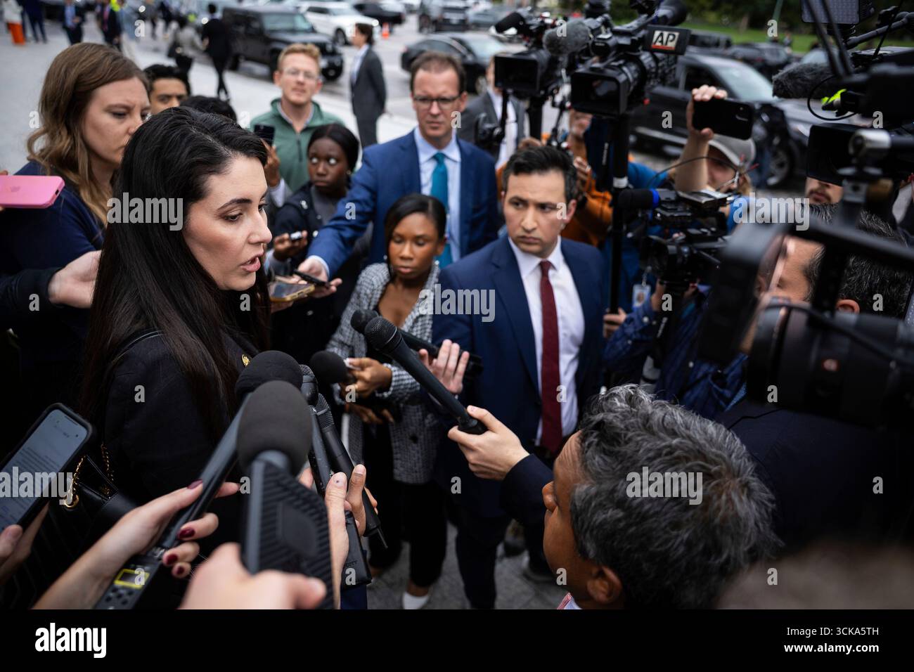 Rep. Anna Paulina Luna (R-Fla.) speaks with reporters outside the U.S ...