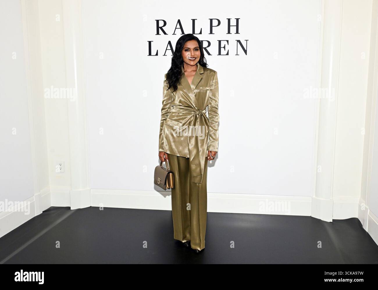 Mindy Kaling attends the Ralph Lauren Spring 2026 fashion show as part ...