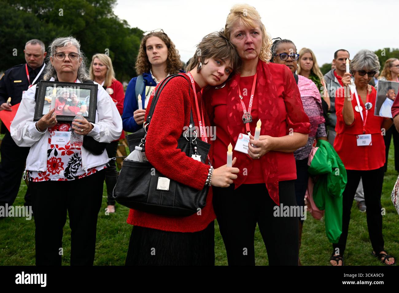 Kayla Hayes rest her head on her mother, Stephanie Hayes during Mothers ...