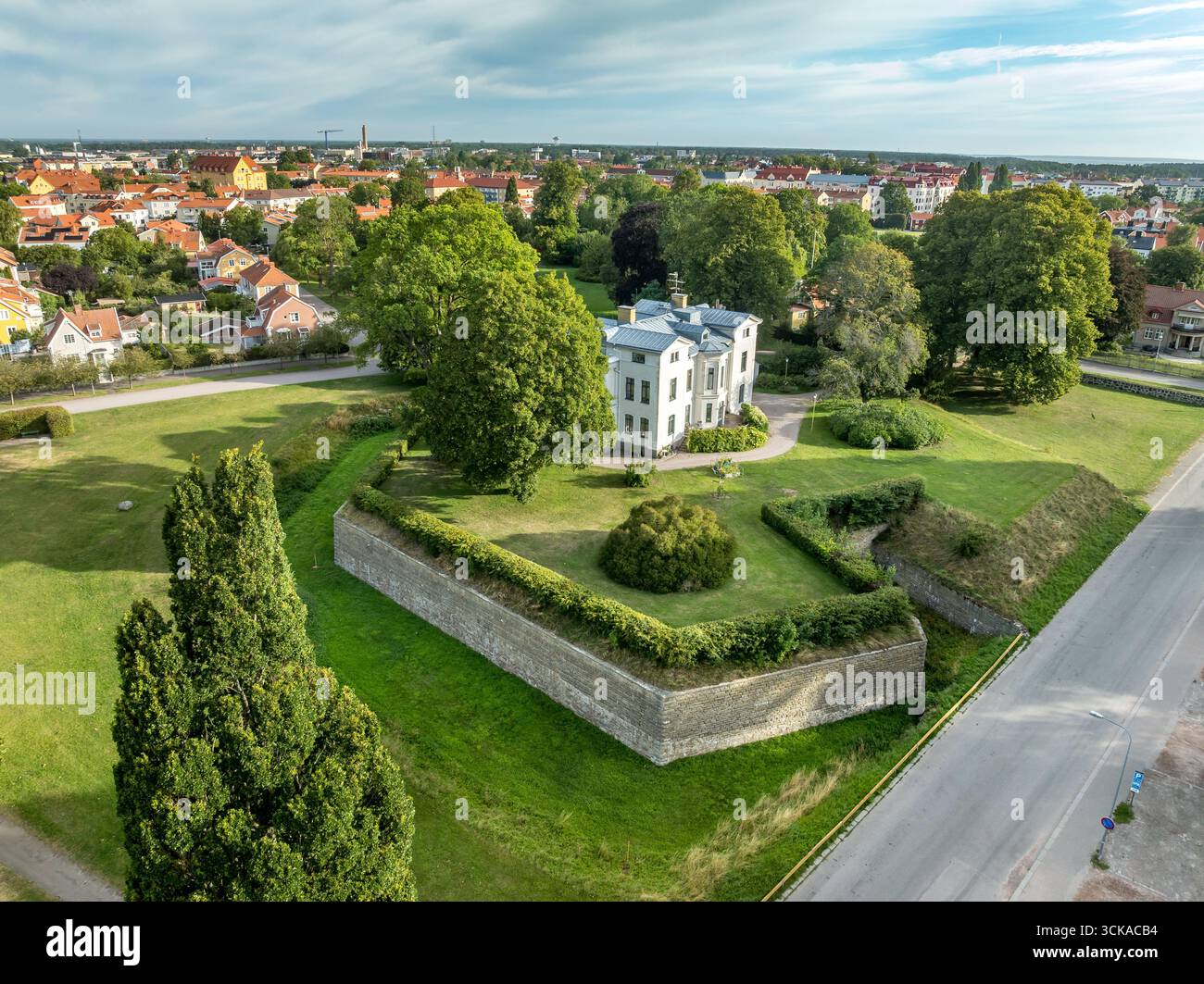 Aerial view of St. Erik bastion part of the outer fortifications of ...