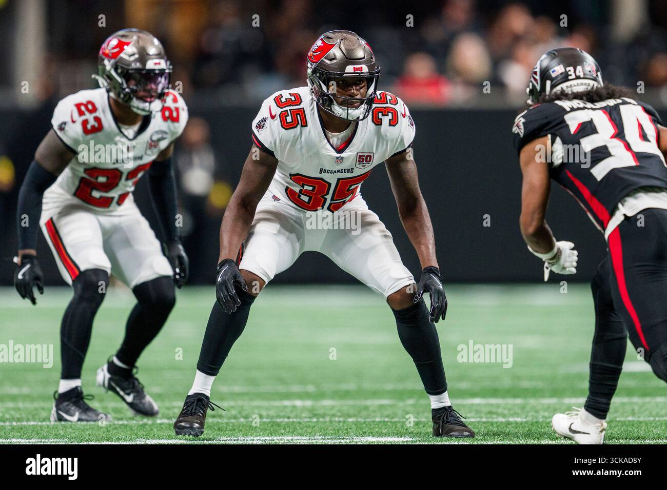 Tampa Bay Buccaneers cornerback Jamel Dean (35) works during the first ...