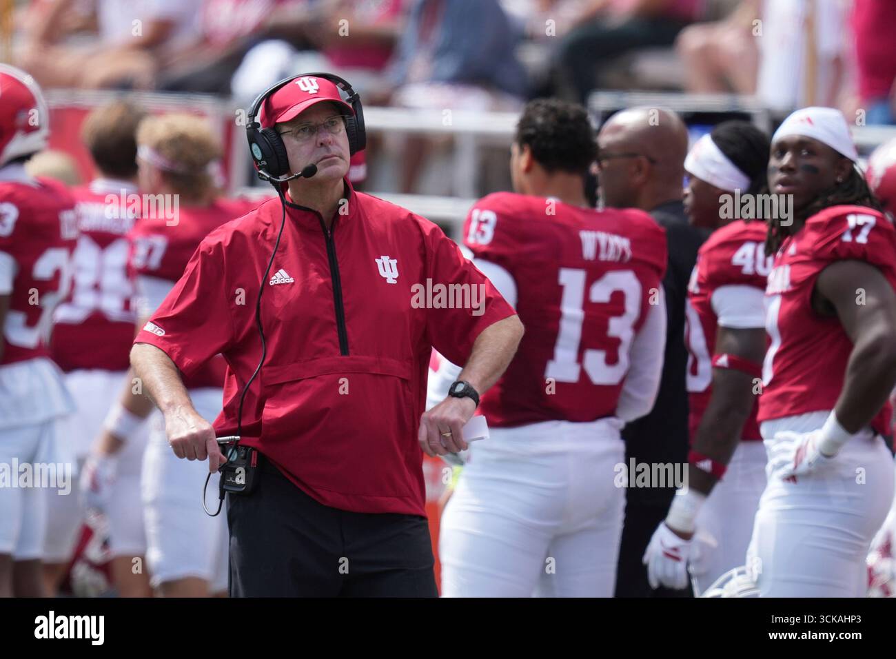 Indiana head coach Curt Cignetti watches during the first half of an ...