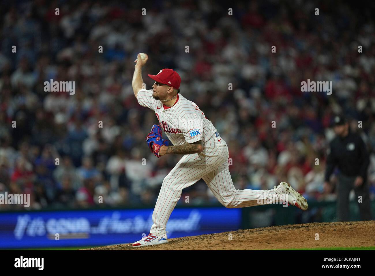 Philadelphia Phillies pitcher Orion Kerkering during the seventh inning ...