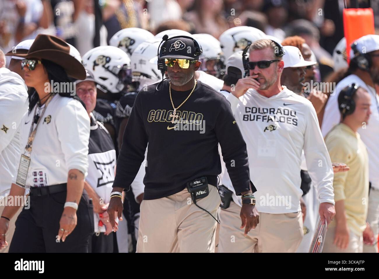 Colorado head coach Deion Sanders in the first half of an NCAA college ...