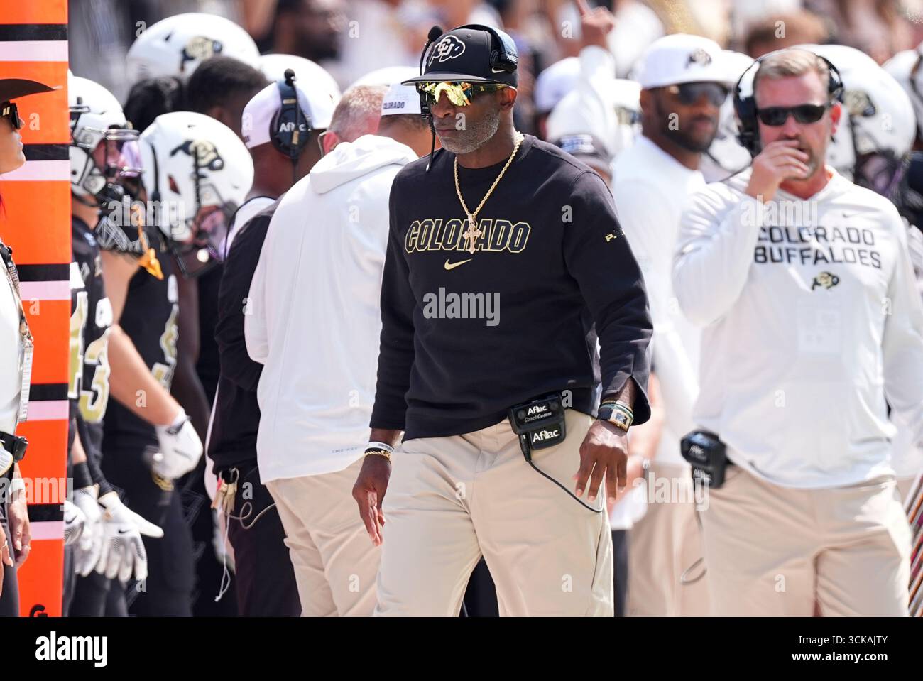 Colorado head coach Deion Sanders in the first half of an NCAA college ...