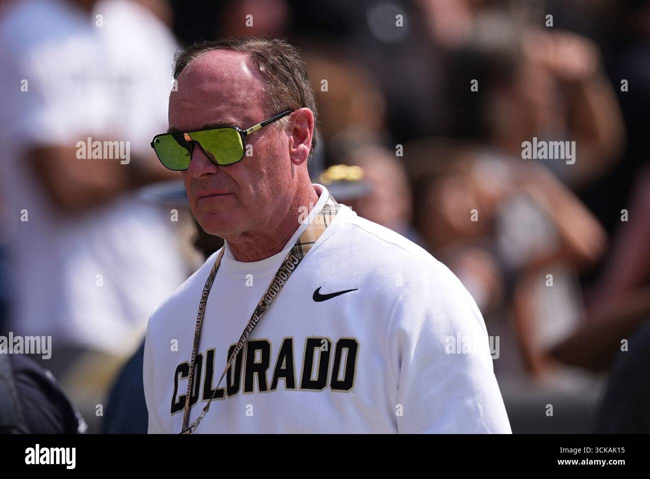 Colorado athletic director Rick George in the first half of an NCAA ...