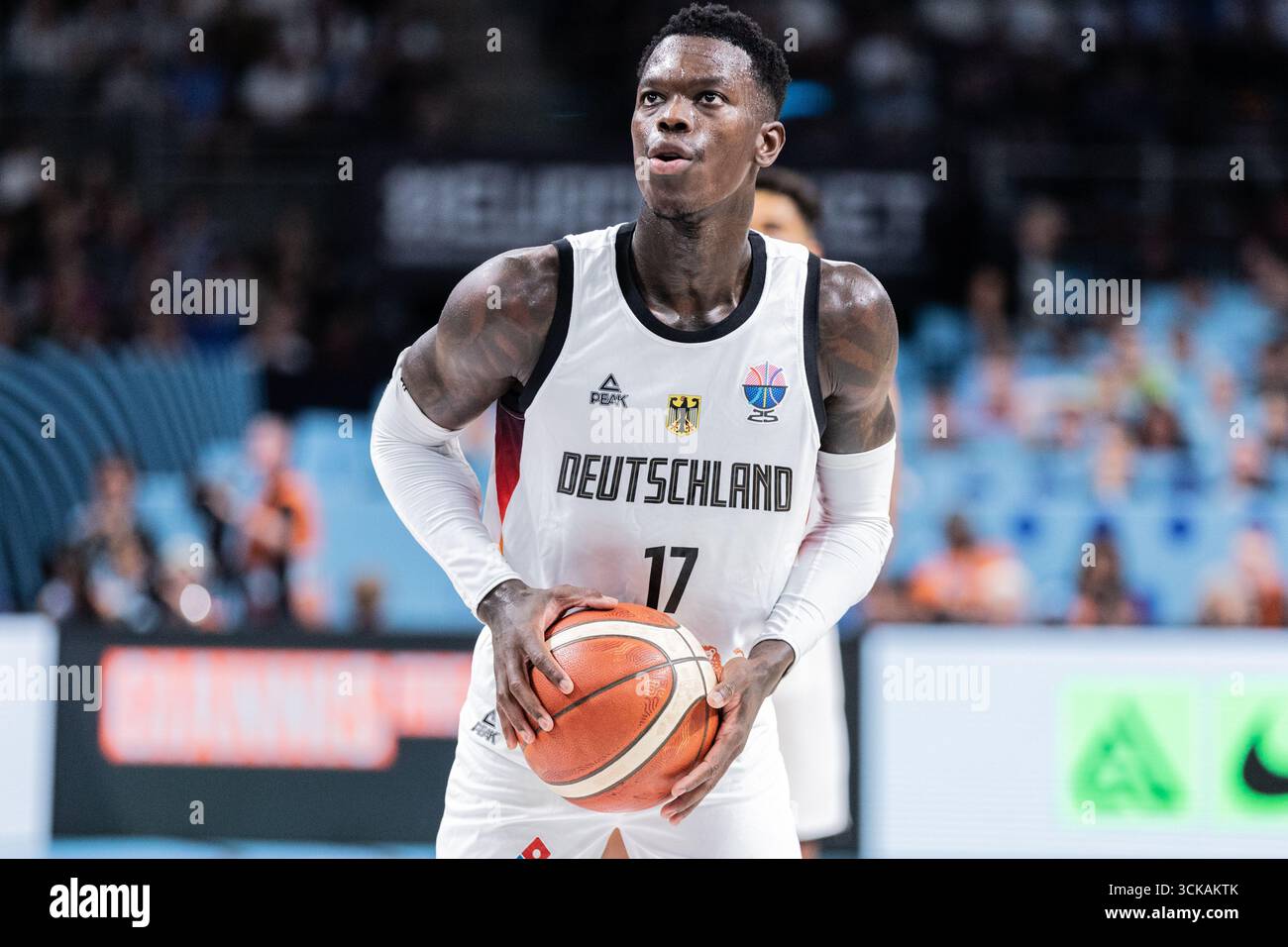 Dennis Schroder of Germany seen in action during the final phase of the ...