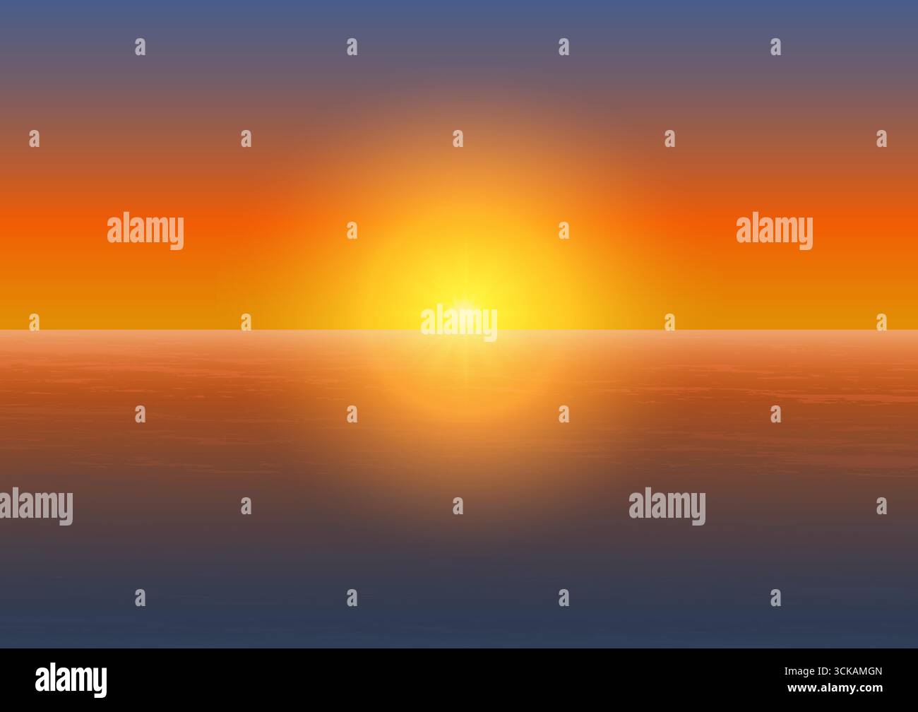 Sun over sea reflection Stock Vector Images - Alamy