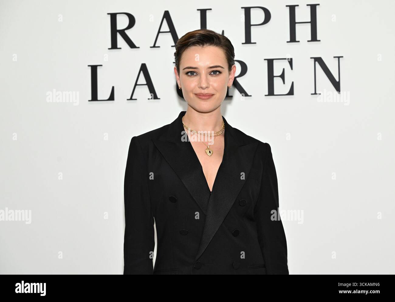 Katherine Langford attends the Ralph Lauren Spring 2026 fashion show as ...