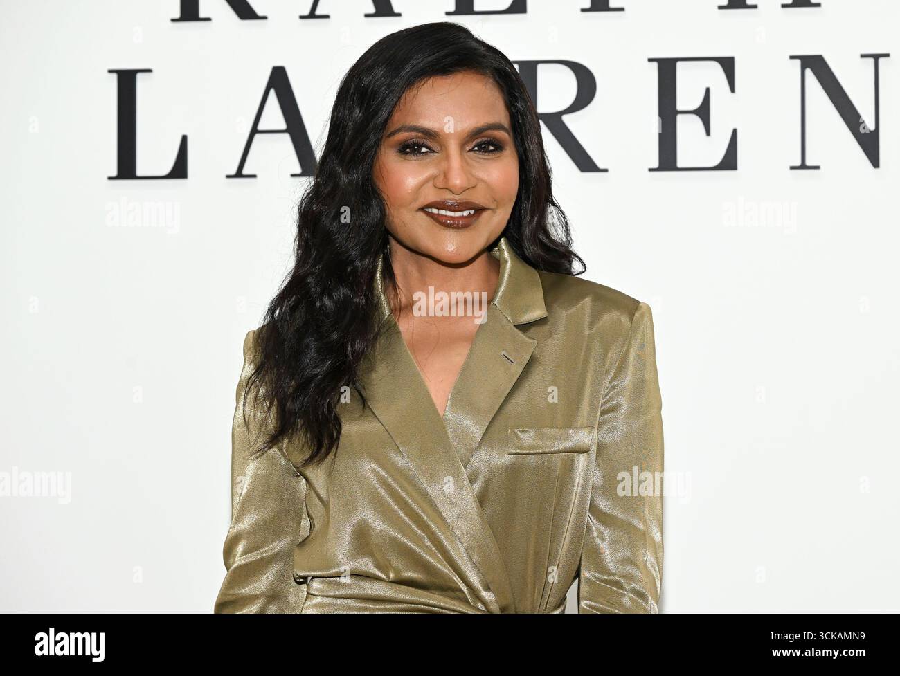 Mindy Kaling attends the Ralph Lauren Spring 2026 fashion show as part ...