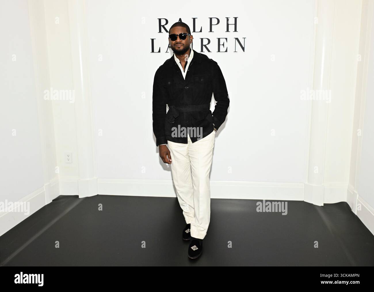 Usher Raymond attends the Ralph Lauren Spring 2026 fashion show as part ...