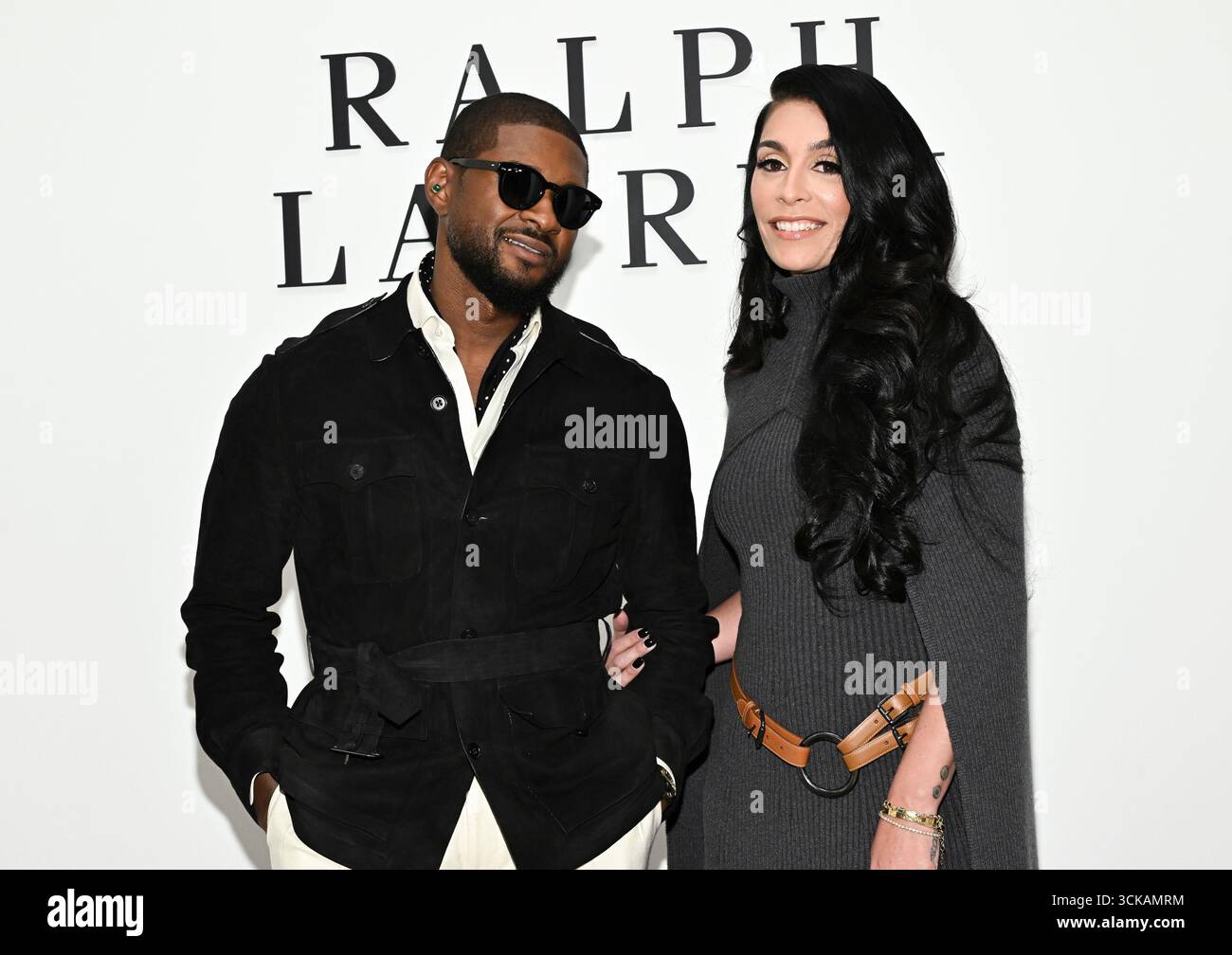 Usher Raymond, left, and Jennifer Goicoechea attend the Ralph Lauren ...