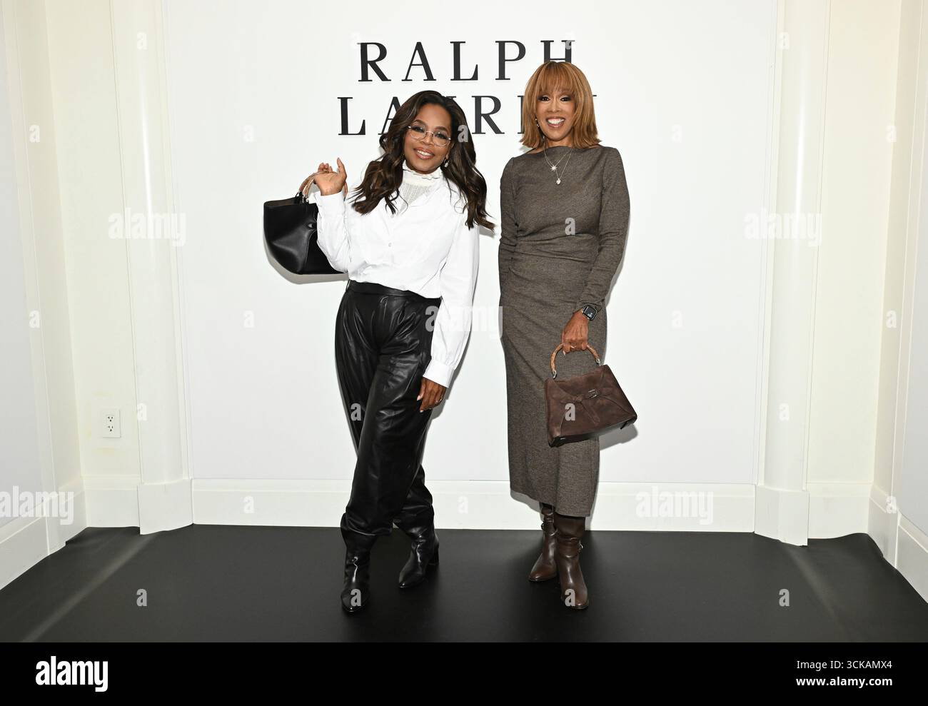 Oprah Winfrey, left, and Gayle King attend the Ralph Lauren Spring 2026 ...