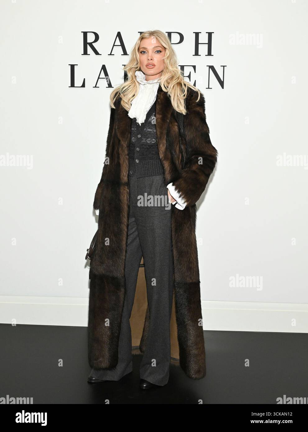 Elsa Hosk attends the Ralph Lauren Spring 2026 fashion show as part of ...
