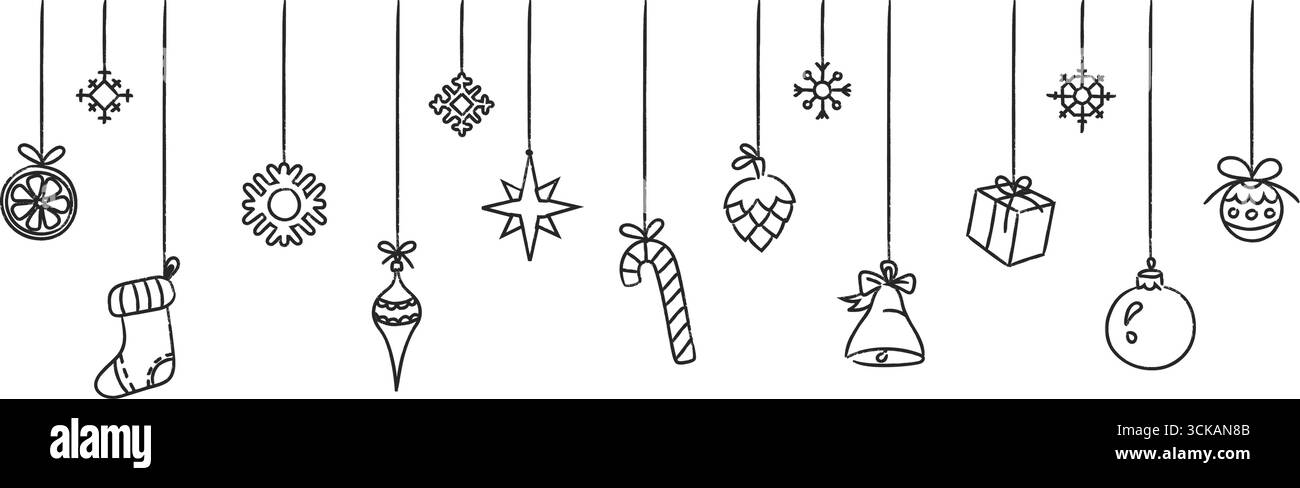 Holiday decorations Black and White Stock Photos & Images - Alamy