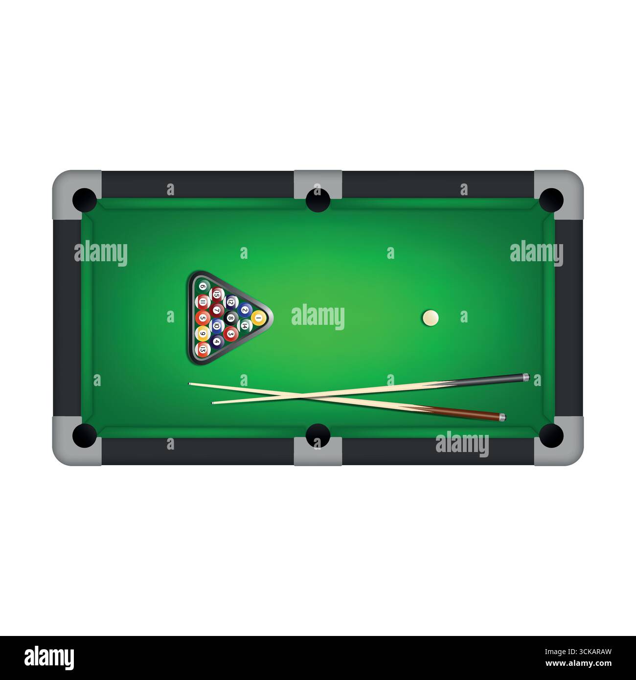 Snooker table overhead Cut Out Stock Images & Pictures - Alamy