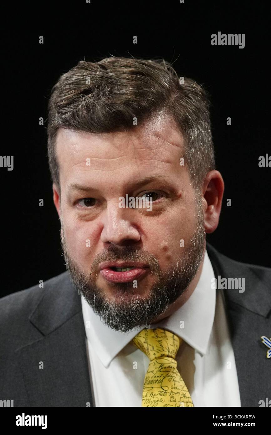 Chilean presidential candidate Johannes Kaiser of the National ...