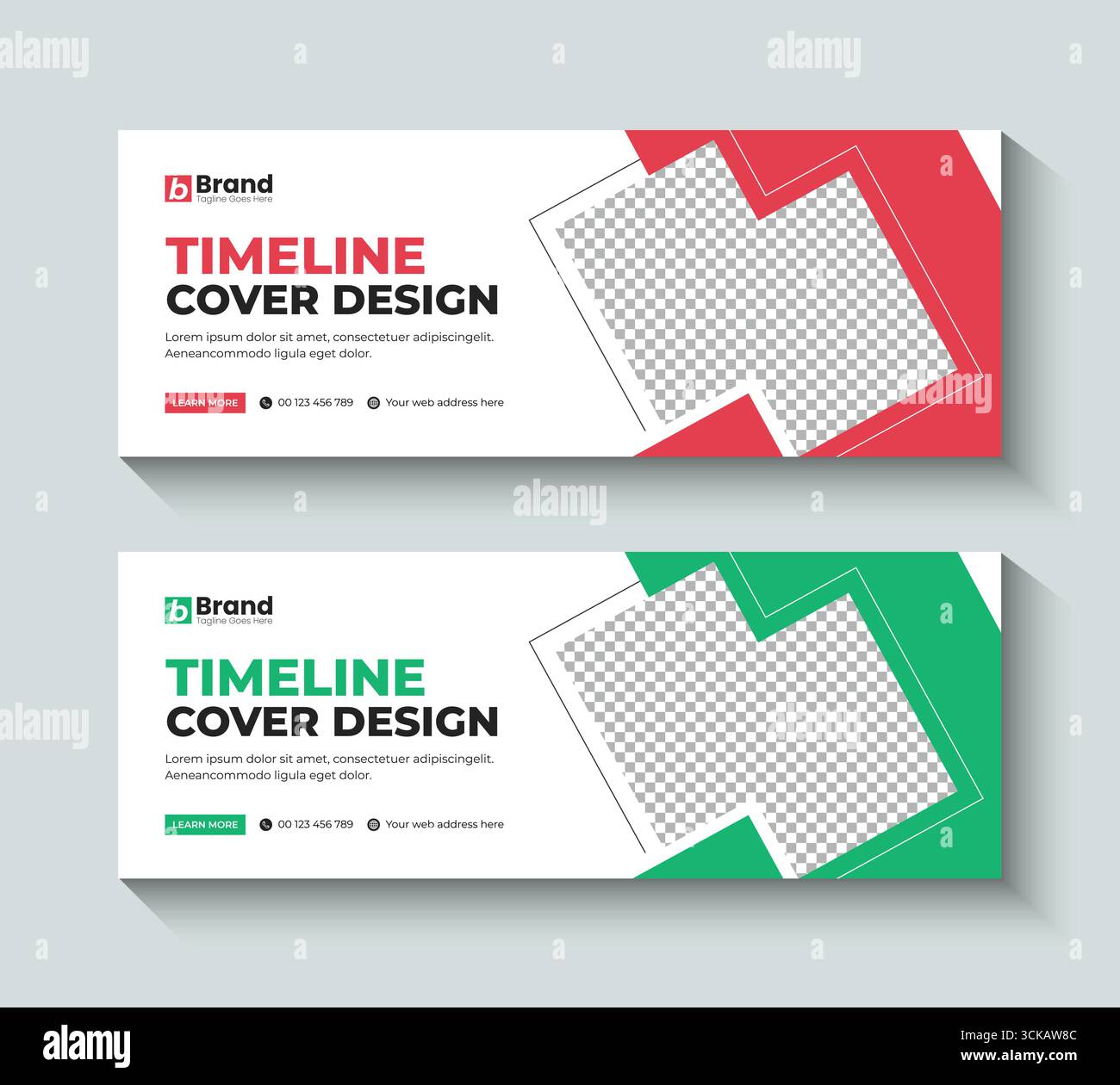 Modern corporate social media cover and web banner ads template ...