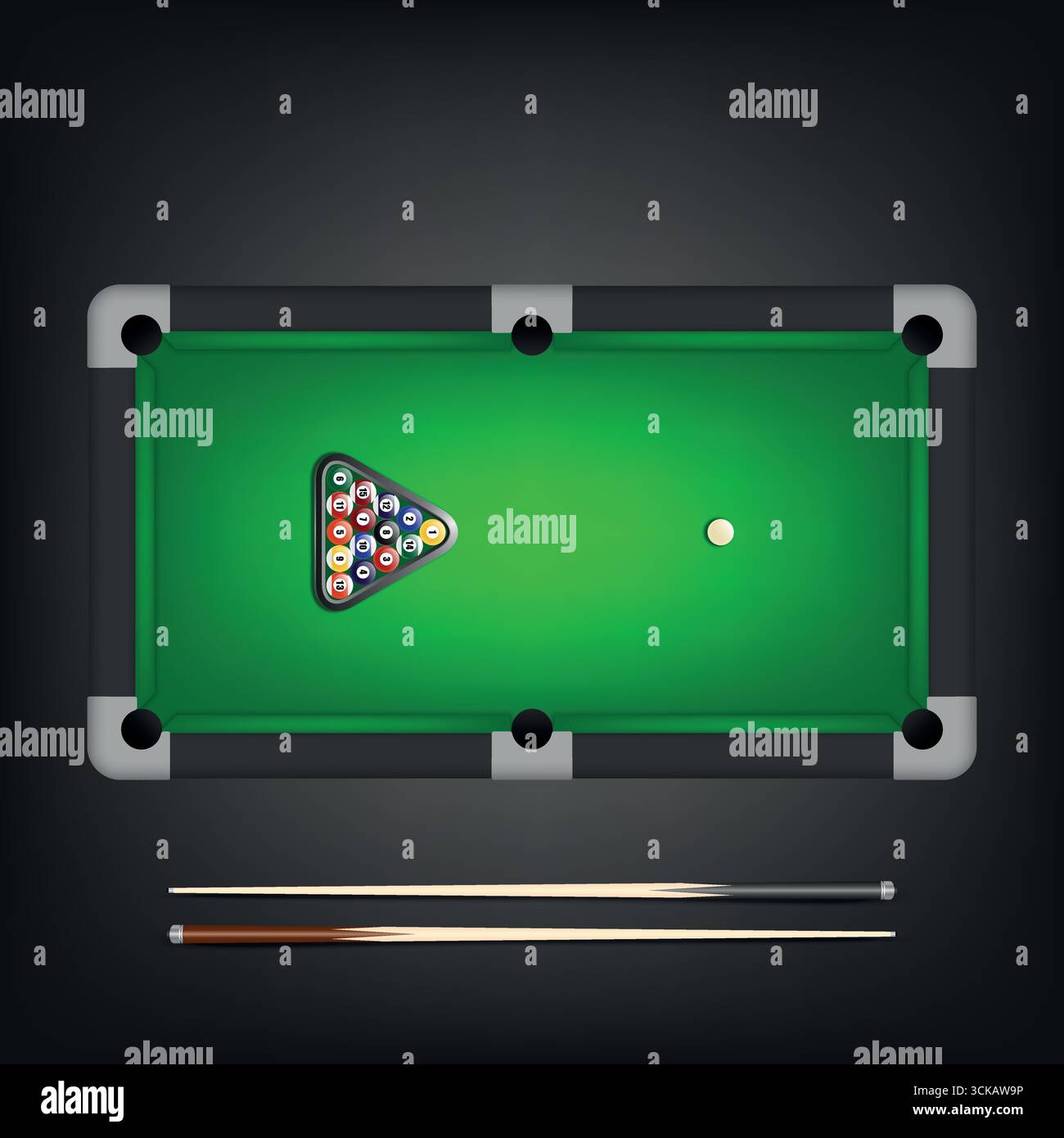 Snooker table overhead Stock Vector Images - Alamy