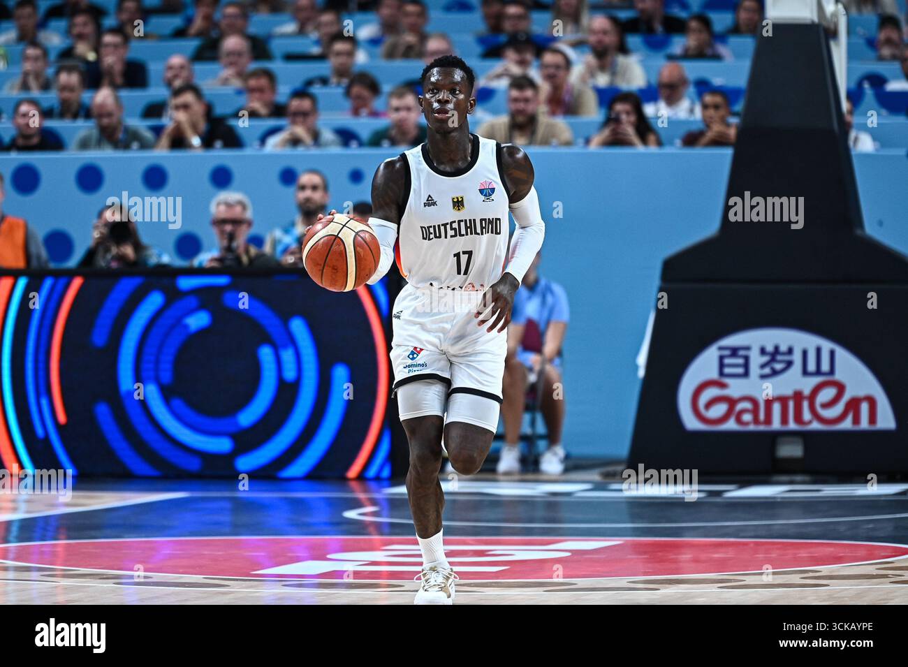 17 Dennis Schroder of Germany plays during the FIBA EuroBasket 2025 ...