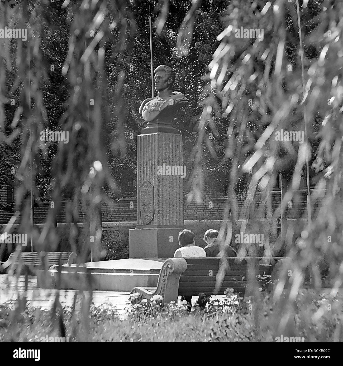 An atmospheric, artistic photograph from 1969, capturing the monument ...