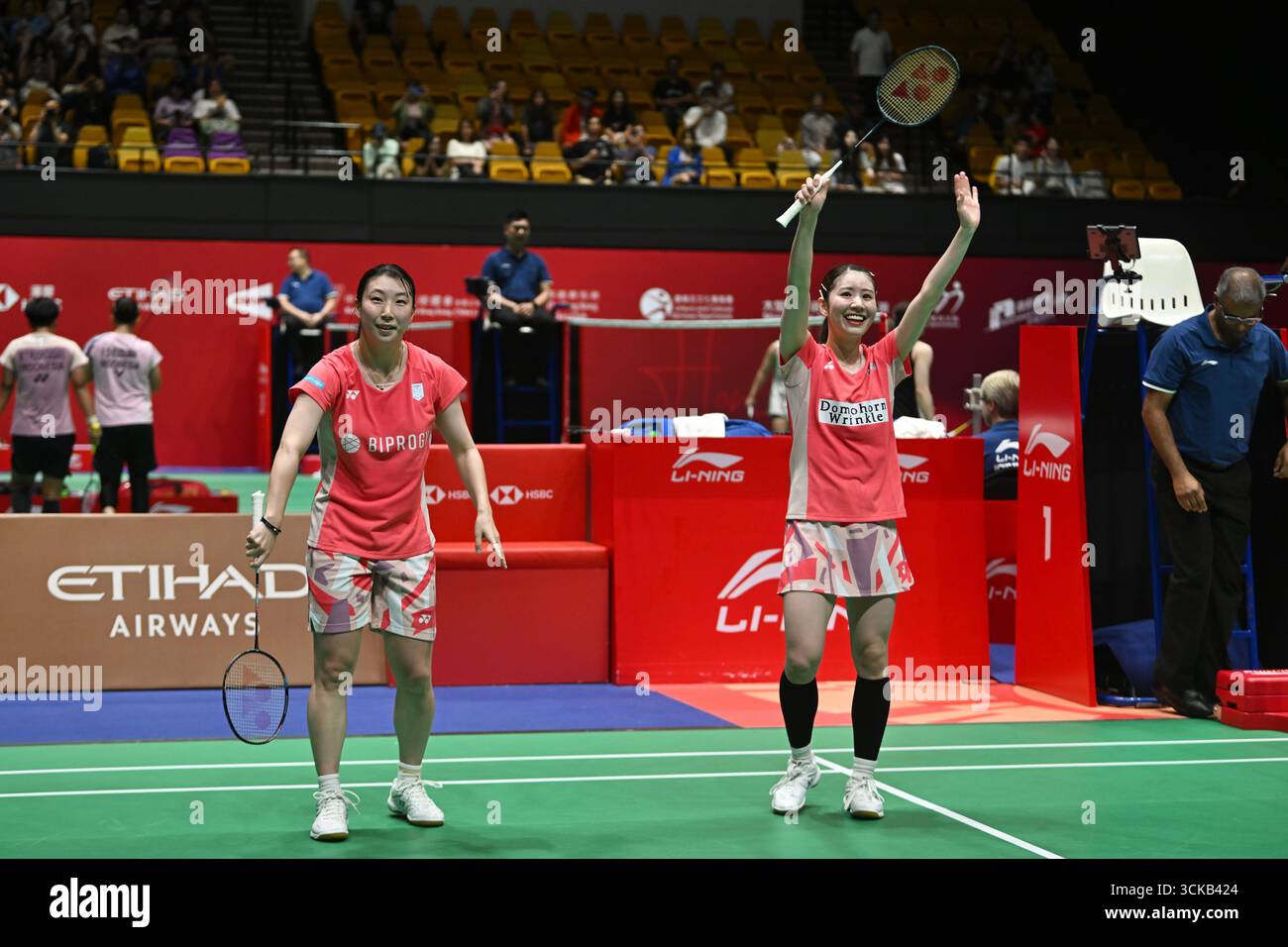 Chiharu Shida and Arisa Igarashi, the Japan badminton player during the ...