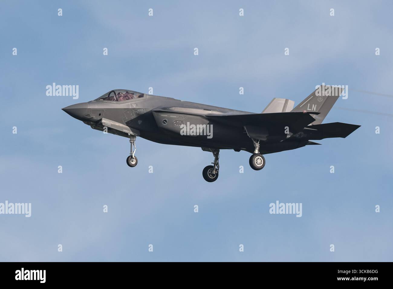 United States Air Force F-35A Lightning II jets land at RAF Lakenheath ...