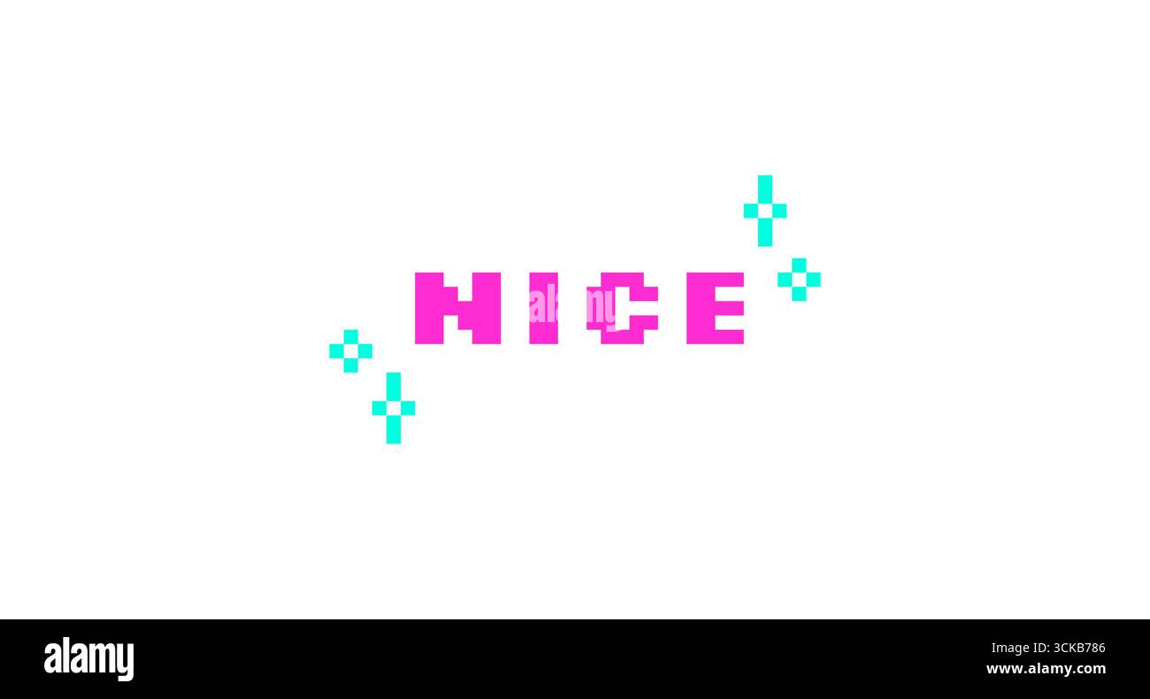 Retro videogame positive word text Stock Vector Images - Alamy