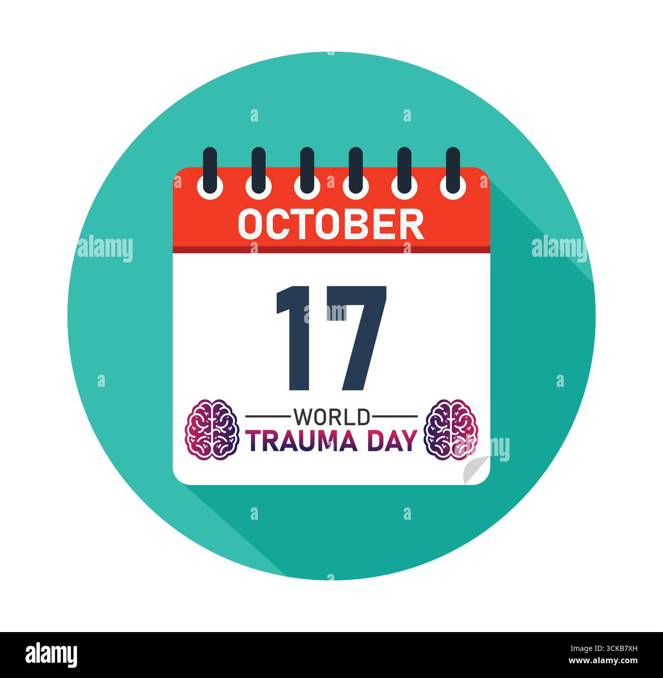 World Trauma Day October 17 Calendar Graphic Design. banner for social ...