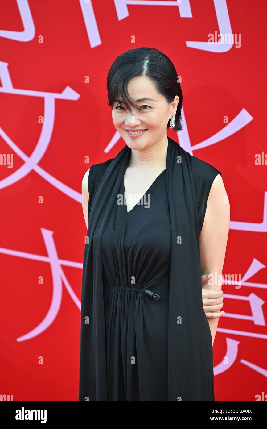 Chinese actress Guo Keyu attends an activity in Beijing, China, 8 ...