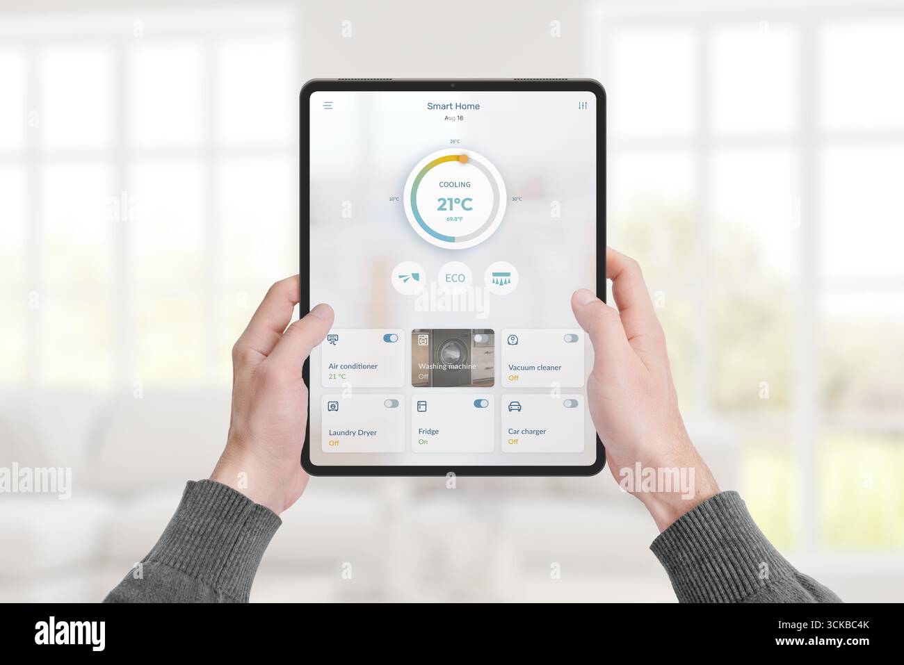 Smart home app interface displayed hi-res stock photography and images ...