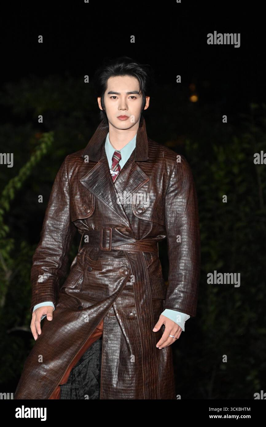 Chinese actor and model Yu Shi attends an activity in Beijing, China, 8 ...