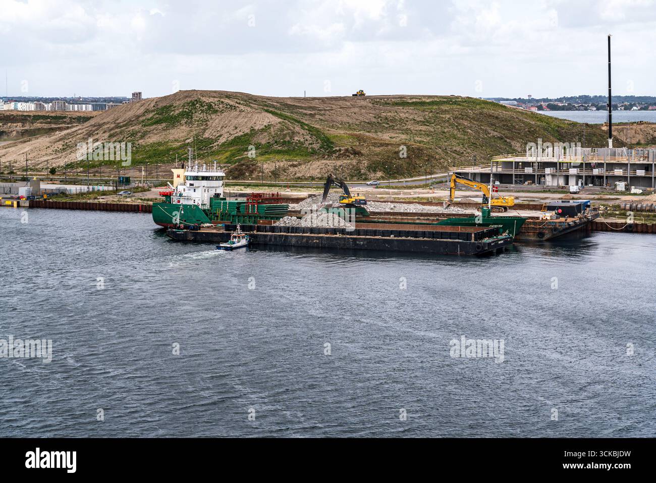 Norwegian cargo vessel Famita is docked in Copenhagen Nordhavn Harbor ...