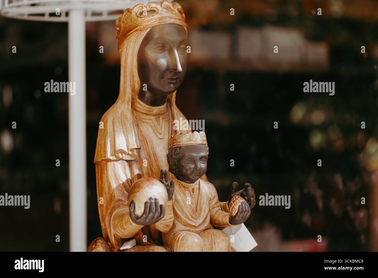 Montserrat, Spain 1 May 2024 Black Madonna of Montserrat in the altar ...
