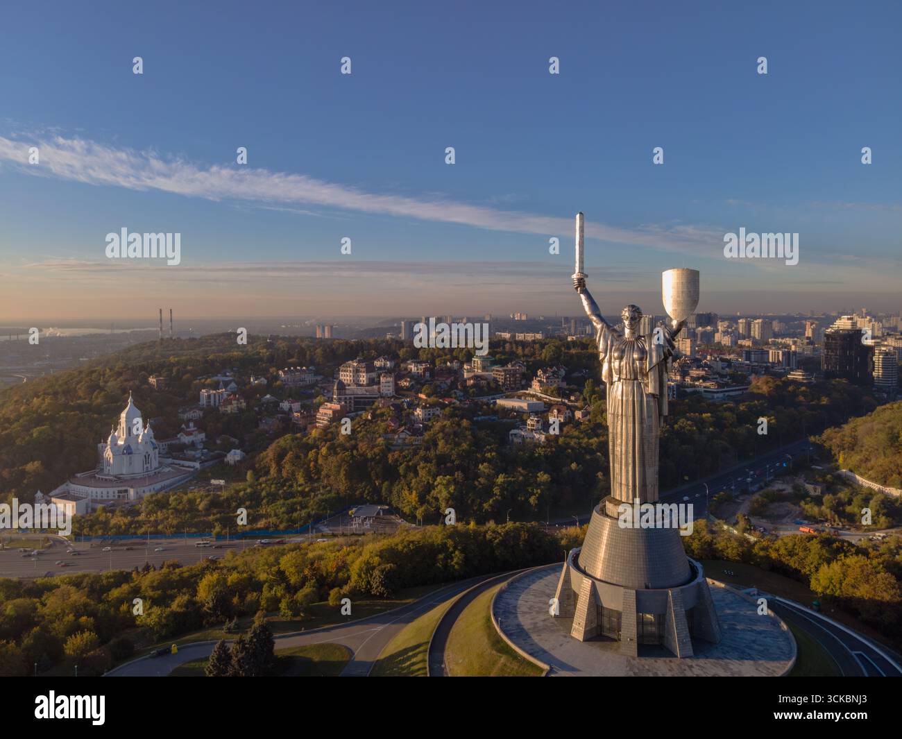 Distant view iconic motherland monument hi-res stock photography and ...
