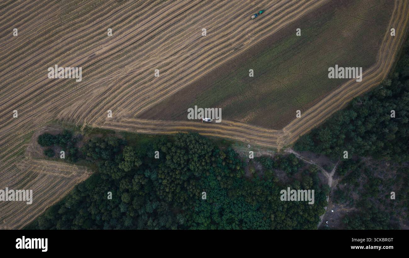 Dynamic aerial view tractor hi-res stock photography and images - Alamy