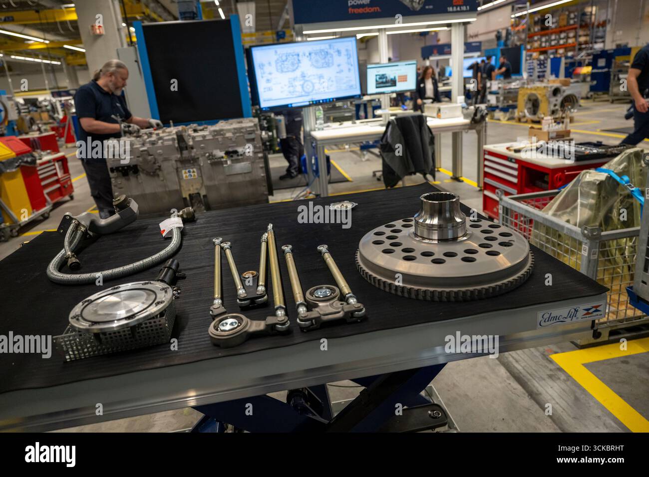 Augsburg, Germany. 11th Sep, 2025. Production at the official opening ...