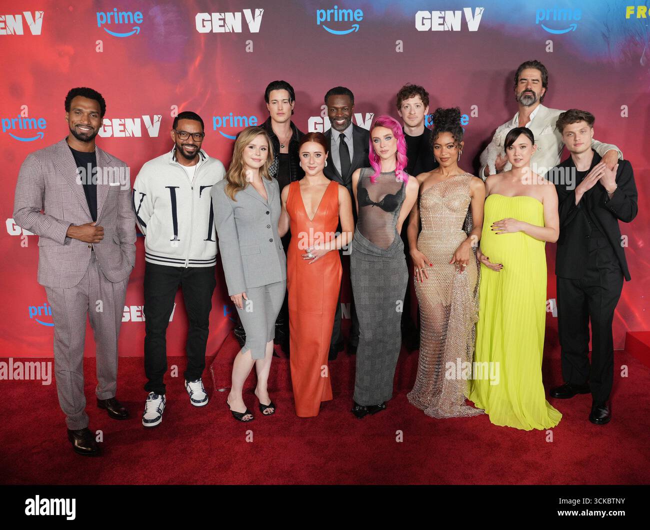 (L-R) Nathan Mitchell, Laz Alonso, Erin Moriarty, Derek Luh, Lizze ...
