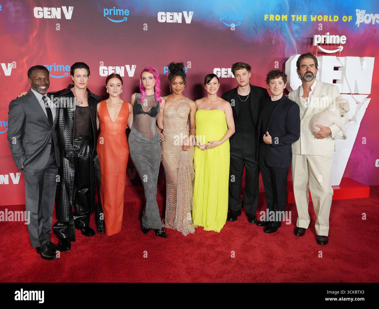 Los Angeles, USA. 10th Sep, 2025. (L-R) GEN V Season 2 Cast - Sean ...