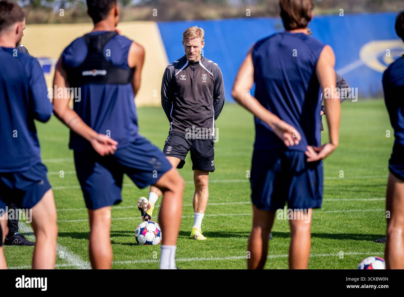 Broendby coaches Henrik Hansen, as the Superliga club Broendby IF trains with new coaches in ...