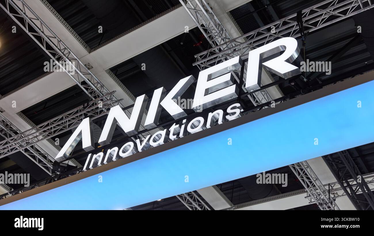 BERLIN, GERMANY - September 7th, 2025: Photo of Anker logo at IFA trade ...