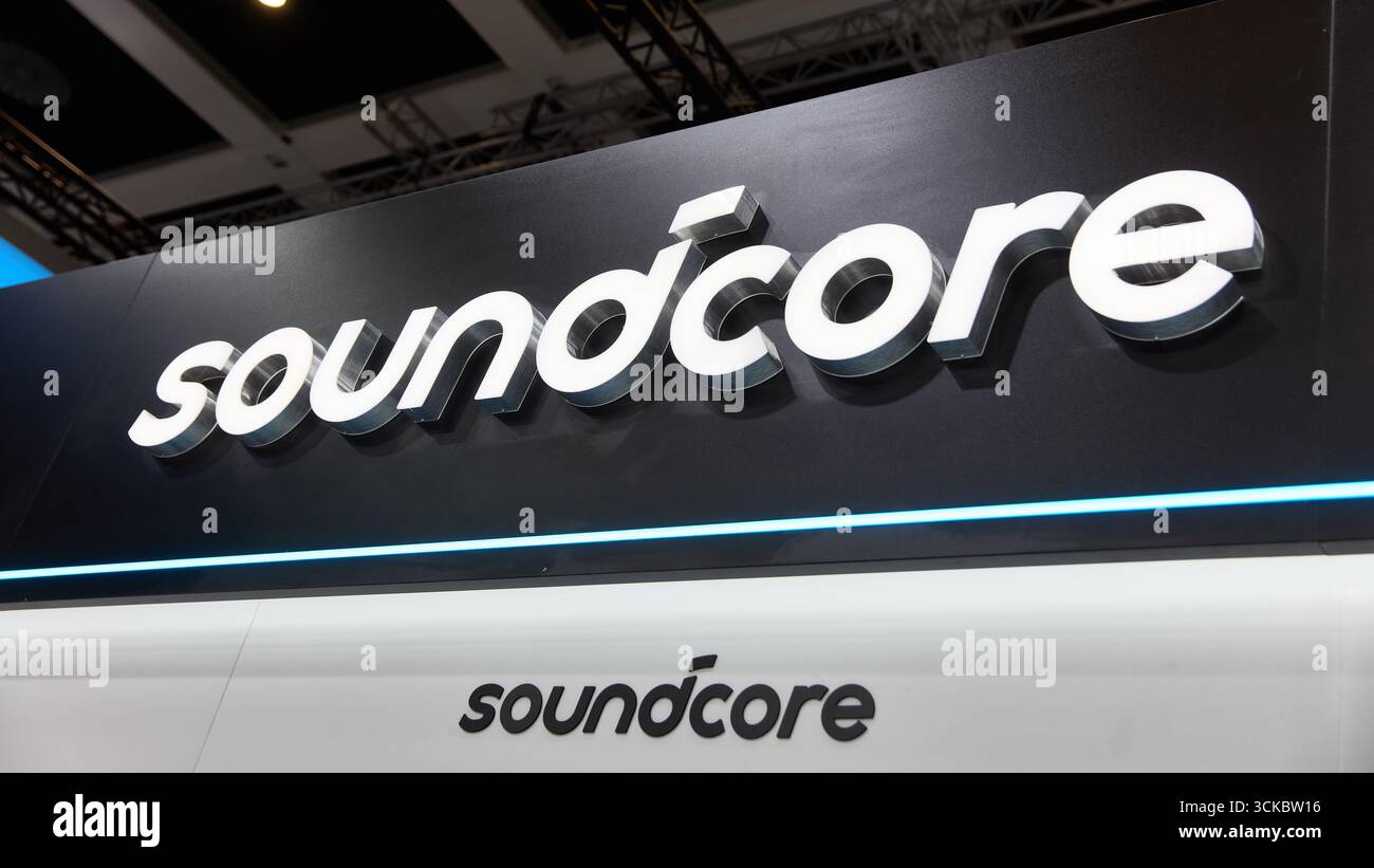 BERLIN, GERMANY - September 7th, 2025: Photo of Soundcore brand logo at ...