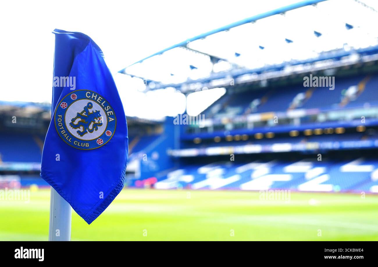 File photo dated 15-04-2023 of General view of the Chelsea corner flag ...