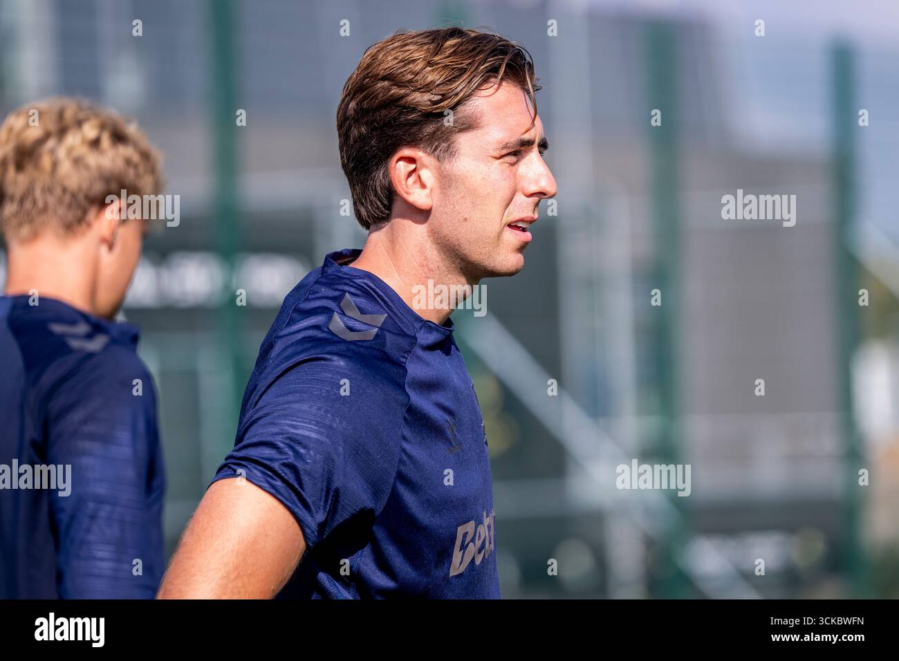 Broendby's Luis Binks, as the Superliga club Broendby IF trains with ...
