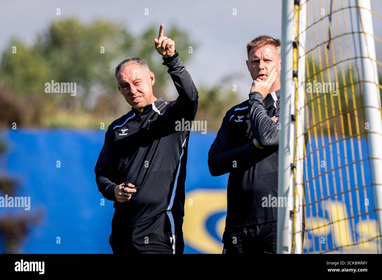 Head coach Steve Cooper and assistant coach Alan Tate, as the Superliga ...