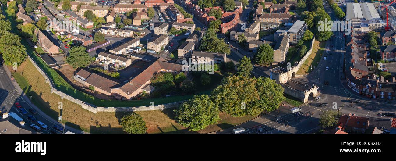 erial image of York with York Minster in the distance, residential ...