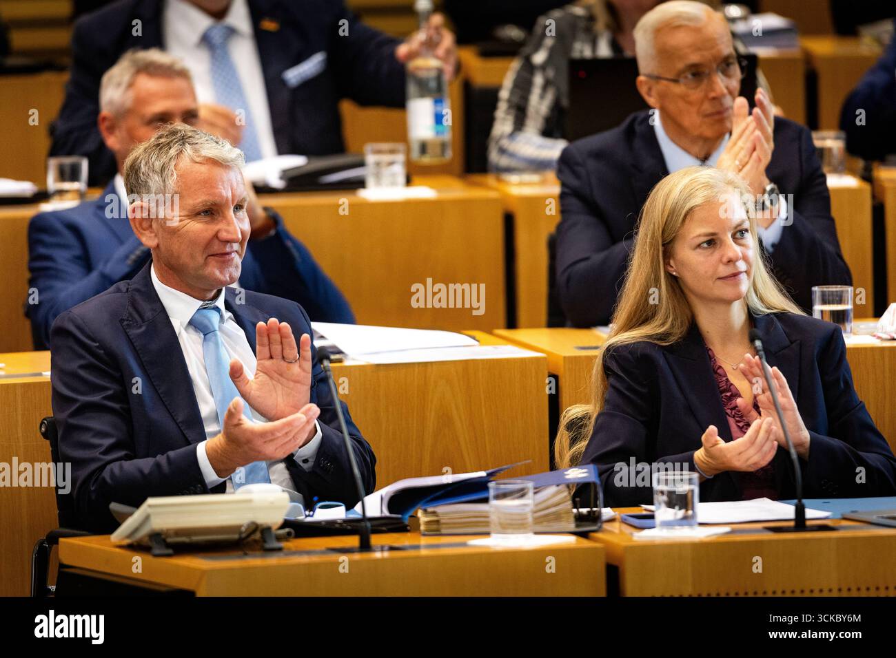 Erfurt , 110925 , Plenum Landtag Thüringen im Bild: Björn Höcke und ...