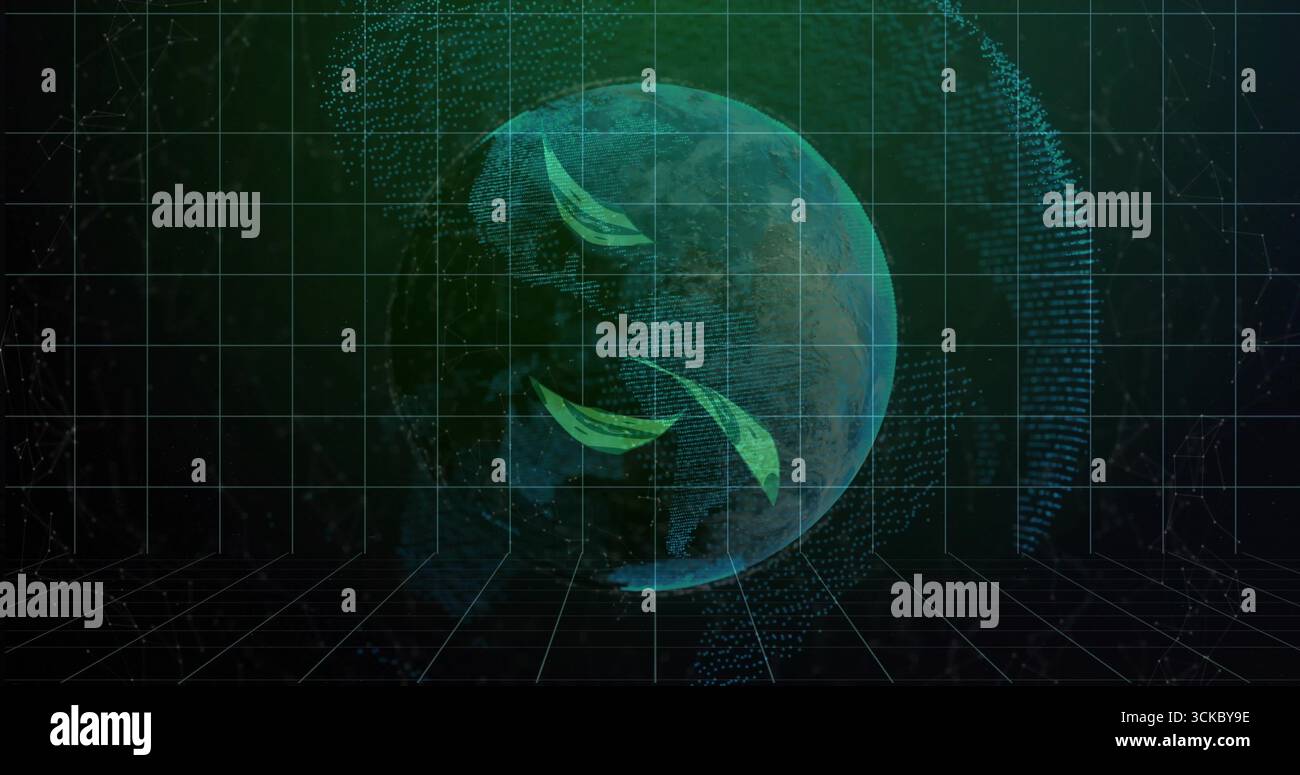 Rotating green point cloud hi-res stock photography and images - Alamy