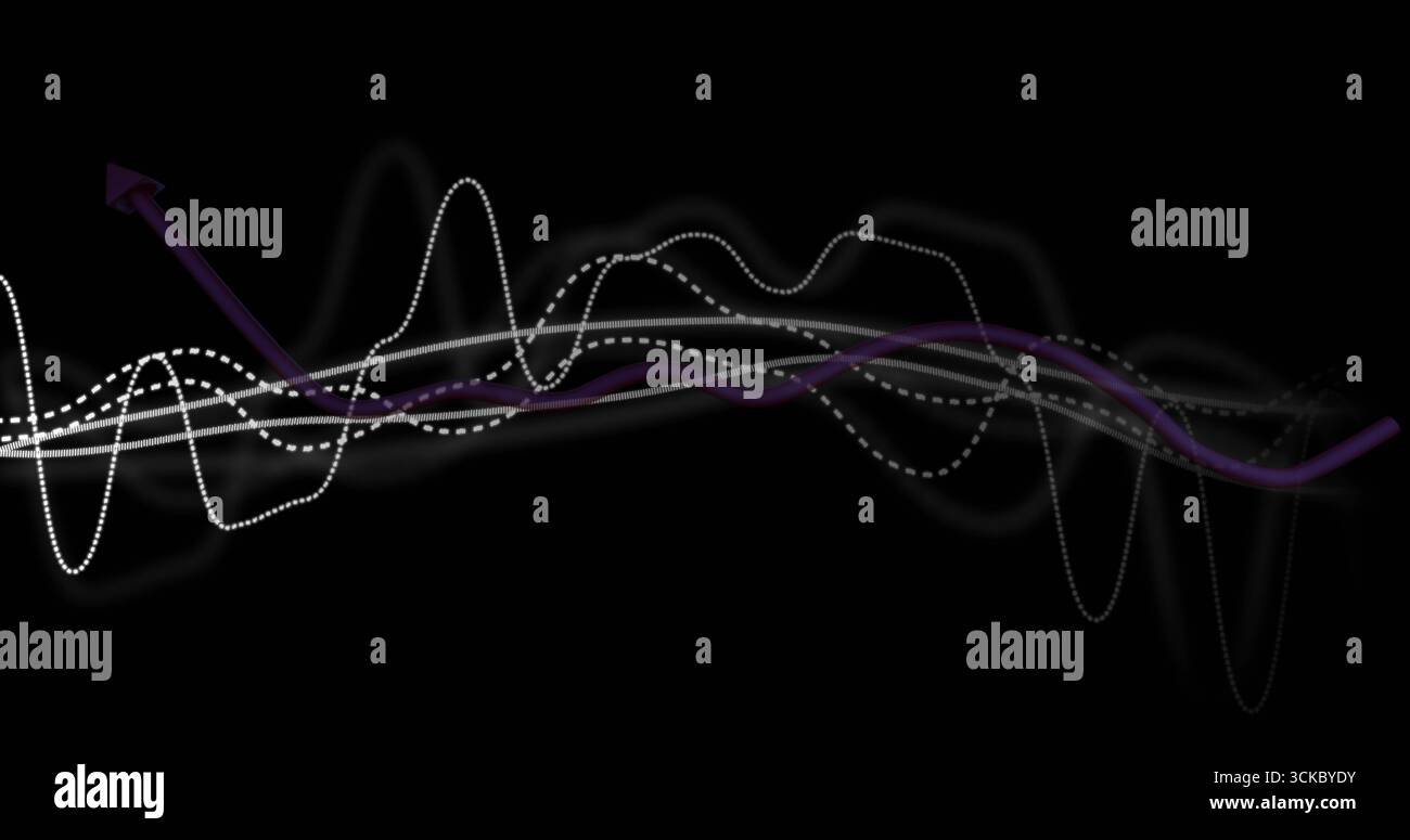 Dashed waveform line arrow on hi-res stock photography and images - Alamy